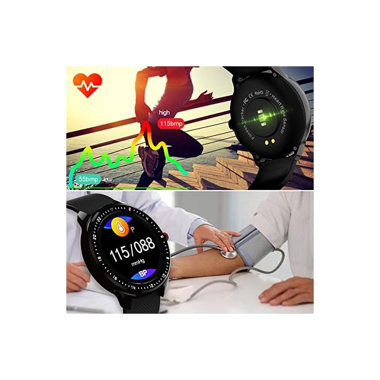 DoSmarter Fitness Watch, 1.3" Touchscreen Smart Watch with Heart Rate ...