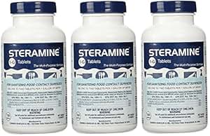 Amazon.com: 1 X Steramine Quaternary Sanitizing Tablets - 150 Sanitizer ...