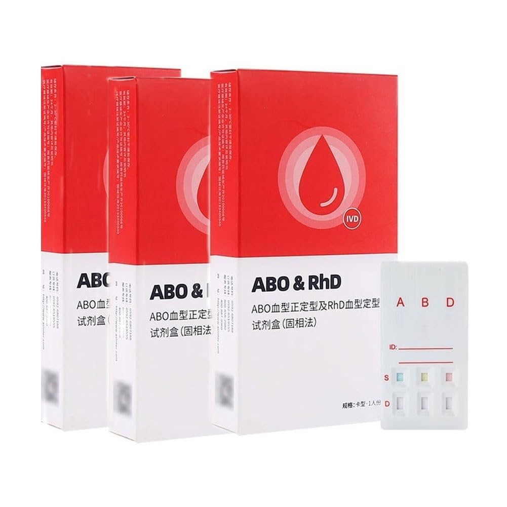 Mua 3 Boxes ABO&RhD Blood Type Test Cards, Blood Type Test Paper Blood ...