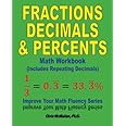 Fractions, Decimals, & Percents Math Workbook (Includes Repeating ...