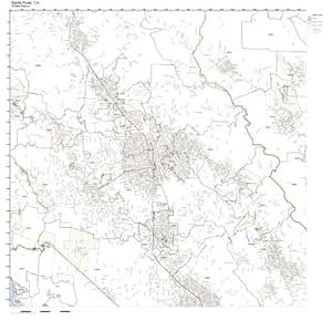 Amazon.com: Santa Rosa, CA ZIP Code Map Laminated: Home & Kitchen