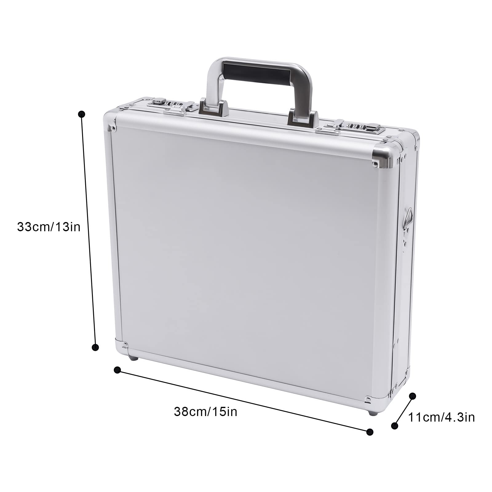 Mua Lockable Briefcase Aluminum Hardside Attache Briefcase Portable ...