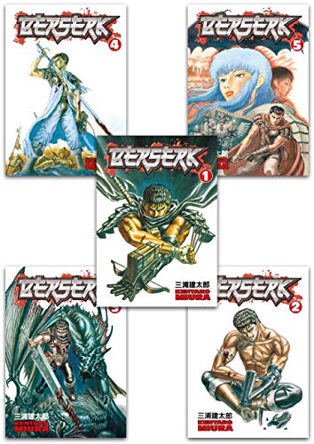Berserk Volume 1-5 Collection 5 Books Set (Series 1) by Kentaro Miura ...