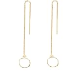 Amazon.com: TUSHUO Simple Geometric Earrings Dangle Hollow Heart Round Square Triangle Chain ...