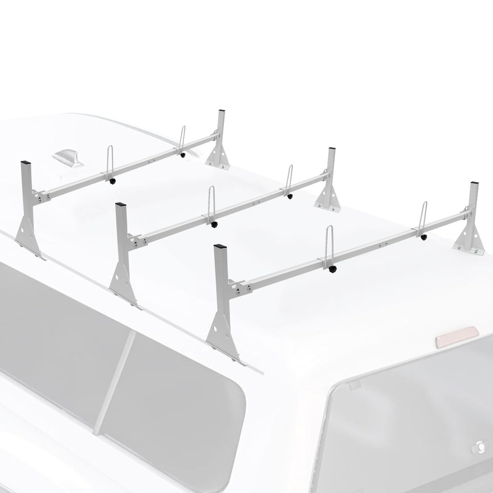VEVOR Van Ladder Rack, 56.3-61.4" Adjustable Rain Gutter Van Roof Racks ...