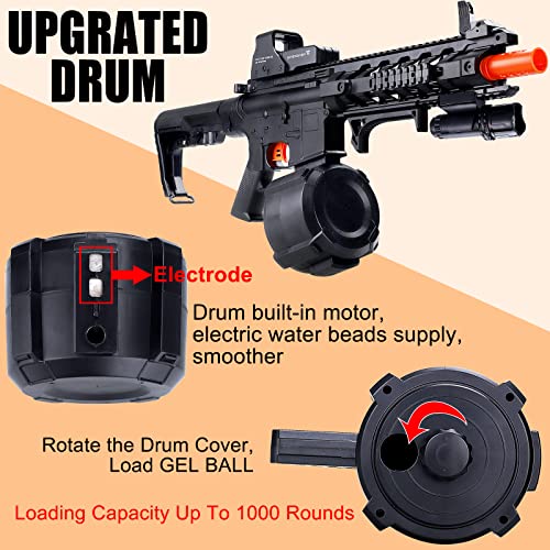 Jomnusw Splatter Ball Gun, Gel Ball Blaster with 50000+ Water Beads ...