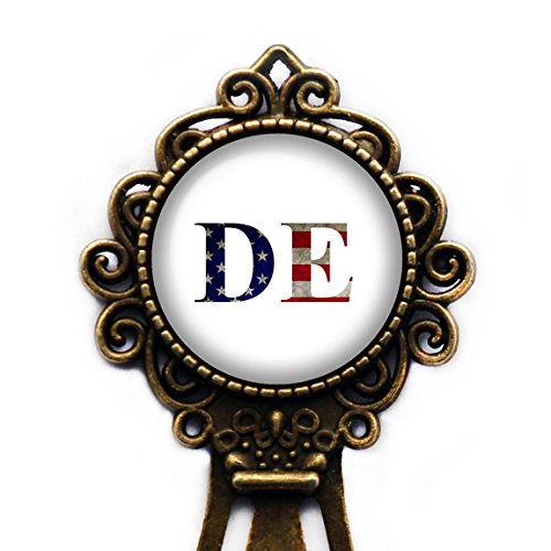Amazon.com: United States State Initials Flag Delaware DE Bronze ...