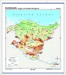Euskadi, fisikoa / politikoa: Mapas Póster (Basque Edition): Edigol ...