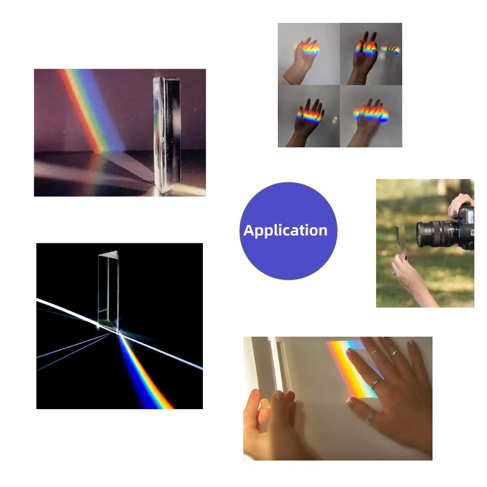 K9 Photography Triangle Prism, 30 * 30 * 60mm Optical Glass Teaching ...