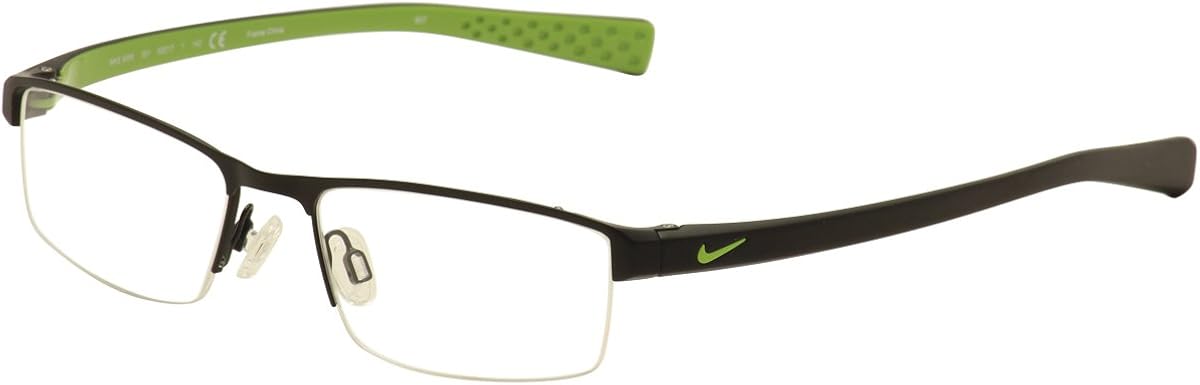 Nike eyeglasses 8095 001 Metal Matt Black - Green: Amazon.co.uk: Clothing