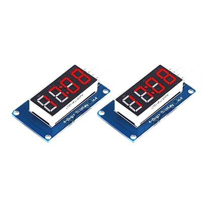 Buy DEVMO 2PCS TM1637 4 Bits Digital Tube LED Display Module with Clock Display TM1637 Relay ...