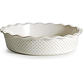 Amazon.com: Coloch 2 Pack Ceramic Pie Plate for Baking with Fluted Rim ...
