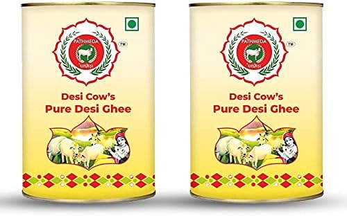PATHMEDA 100% Natural (1 litre) Cow Ghee | Organic India A2 Desi Cow ...