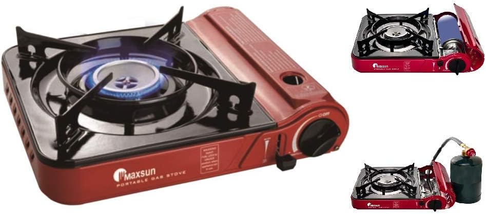 Maxsun Butane or Propane Dual Fuel Portable Gas Stove MS-3800LPG (Red ...