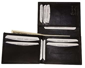 Men's Genuine Leather Unique L Shape Bifold Wallet Black By Ag Wallets ...