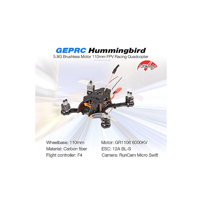 GEPRC Goolsky Hummingbird RC Drone 5.8G 200mW Brushless 110mm Mini Micro FPV Racing Quadcopter ...