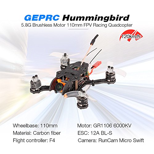 GEPRC Goolsky Hummingbird RC Drone 5.8G 200mW Brushless 110mm Mini Micro FPV Racing Quadcopter ...