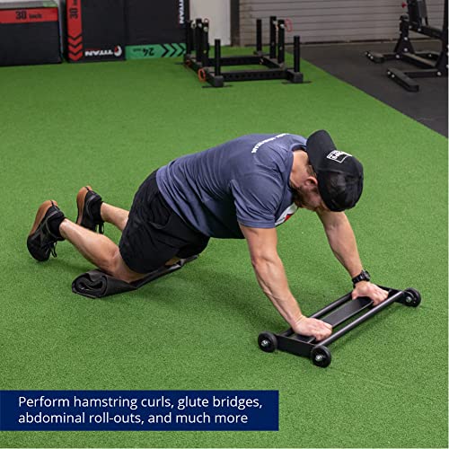 Titan Fitness Glute Hamstring Ab Glider, Leg and Ab Roller for Home Gym ...