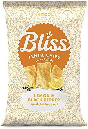 Kitco Bliss Lemon & Black Pepper Lentil Chips, 135 G, Beige price in ...