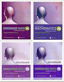 Dimensions Math Grade 7 Set (4 Books) -- Textbooks 7A and 7B, Workbooks ...