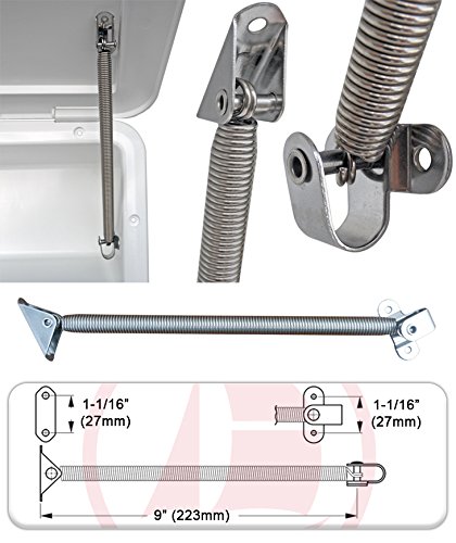 Stainless Steel 9” Hatch Spring, Lid Support Spring for Boat - Five ...