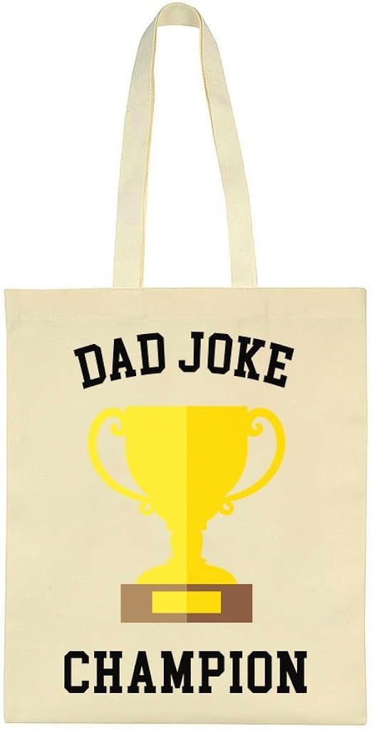 Amazon.com: Dad Joke Champion Funny Sarcastic Trophy For Dad Jokes Tote ...