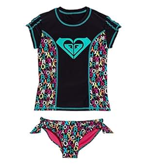 Roxy Big Girls Rash Guard Set (10, Black): Amazon.ca: Clothing ...