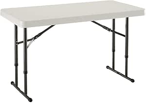 Amazon.com: Lifetime 4' Commercial Adjustable Height Folding Table ...