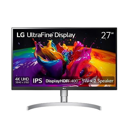 LG UltraFine UHD 27-Inch 4K UHD 2160p Computer Monitor 27UN850-W, IPS ...