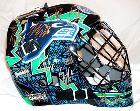 Amazon.com: 2010-2011 Vancouver Canucks Team Signed Goalie Mask ...