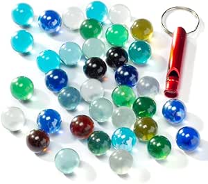 Amazon.com: POPLAY 50 PCS Beautiful Player Marbles Bulk for Marble ...