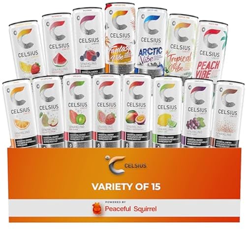CELSIUS Sparkling Essential Energy Drink Variety Pack - 12 Fl Oz - 15 ...