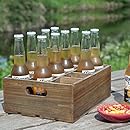 Amazon.com: Vintage Finish Rustic Brown Wood 12 Slot Beer Bottle ...