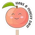 Amazon.com: WUZYOU Cute Pink Peach Stickers, Funny Have a Peachy Day ...