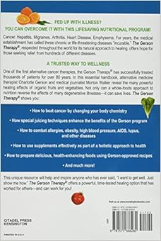 The Gerson Therapy: The Proven Nutritional Program for Cancer and Other Illnesses: Charlotte ...