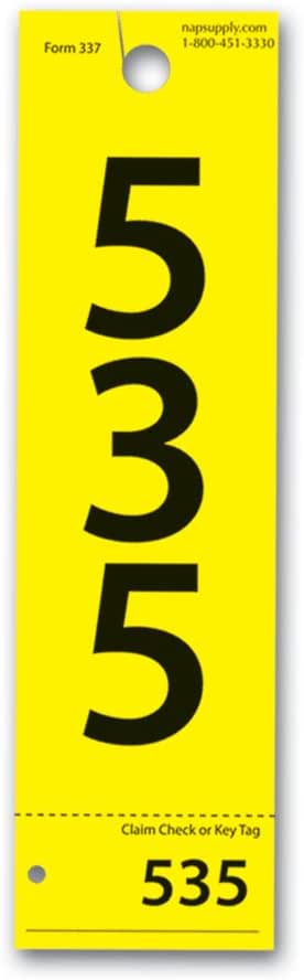 Amazon.com : Auto Service ID Hang Tag - Yellow - Pack of 1, 000 : Blank ...