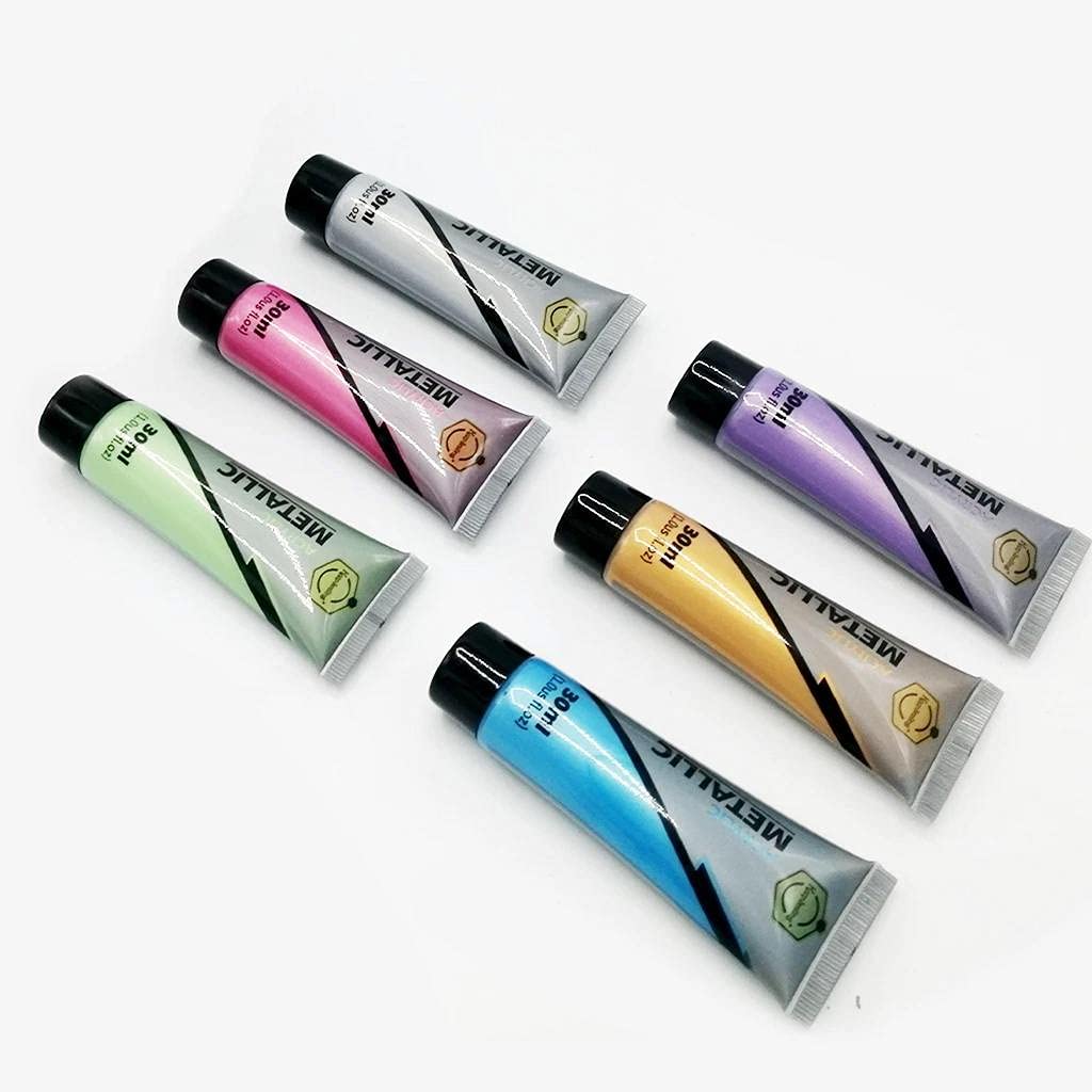 MY COLLECTION - Pack of 6 Assorted Metallic Acrylic Paint Tubes ...