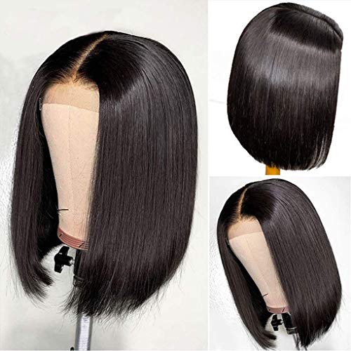 8 Inch Short Bob Wigs Human Hair 4X4 Lace Closure Bob Wig 150% Density ...