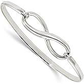 Amazon.com: Oxford Diamond Co Plain Sideway Cross .925 Sterling Silver Bangle Bracelet: Clothing ...
