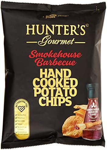 Hunter's Gourmet Hand Cooked Potato Chips Smokehouse Barbeque 125g ...
