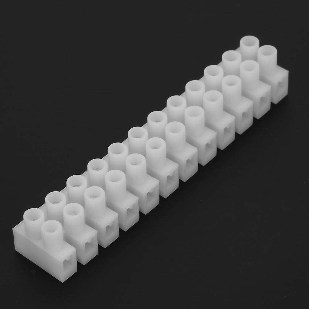 Terminal Blocks 3pcs White 12 Way Screw Terminal Block Electrical Wire ...