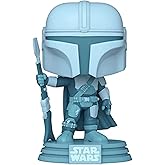 Amazon.com: POP Funko Star Wars Mandalorian with Darksaber (Chrome ...