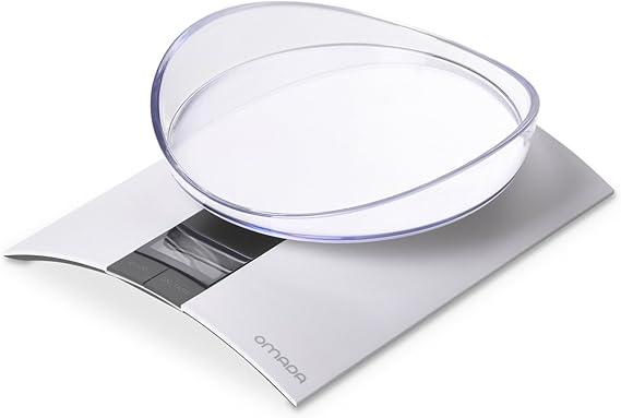 Amazon.com: Omada Trendy Digital Scale with Tare Function, Transparent ...