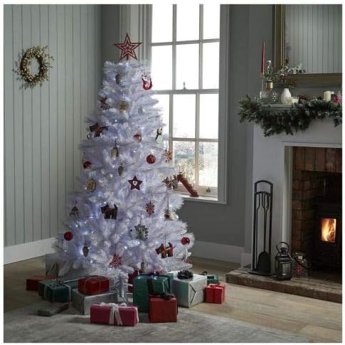 Tesco 6ft Colorado Pine White Christmas Tree Suitable For Indoor Use ...