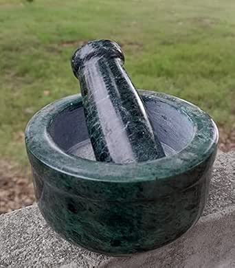 Green Marble Mortar & Pestle/imam dasta/kharad/okhli/moosal for ...