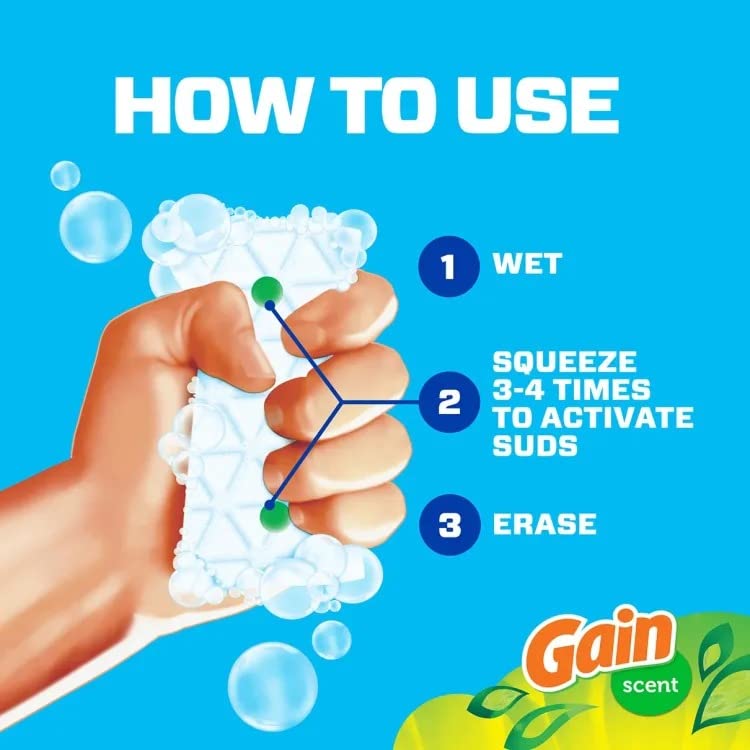 Mr. Clean Magic Eraser Bath with Gain Original Scent, Cleaning Pads ...