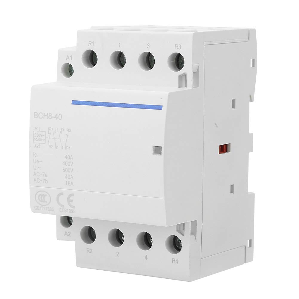 2NO 2NC 40A Industrial Household AC Contactor 4 Pole DIN Rail Mount ...