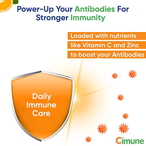 Cimune Vitamin C and Zinc, Chewable Tablets, Tasty Orange Flavour ...