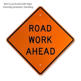 W20-1, 48"x48" EG, Road Work Ahead traffic sign: Industrial Warning ...