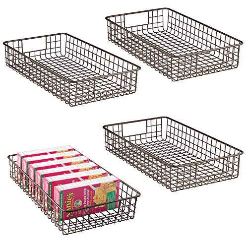 mDesign Household Wire Drawer Organizer Tray, Storage Organizer Bin ...